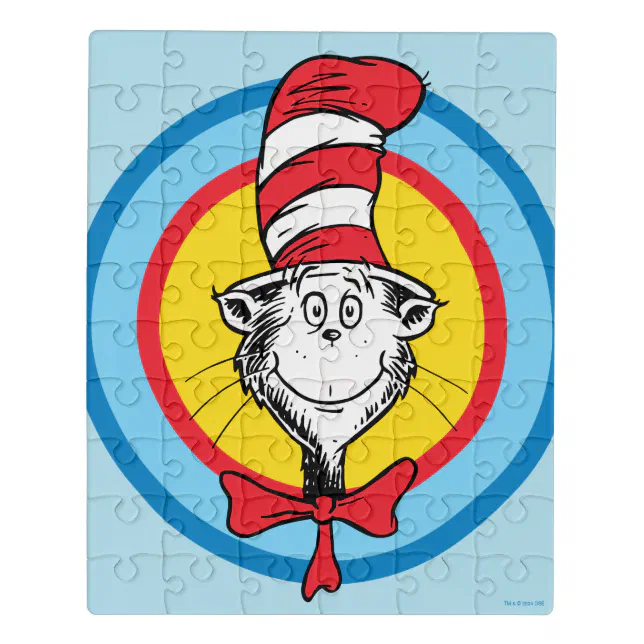 Dr. Seuss | Cat in the Hat Head Graphic Jigsaw Puzzle | Zazzle