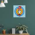 Dr. Seuss | Cat in the Hat Head Graphic Poster | Zazzle