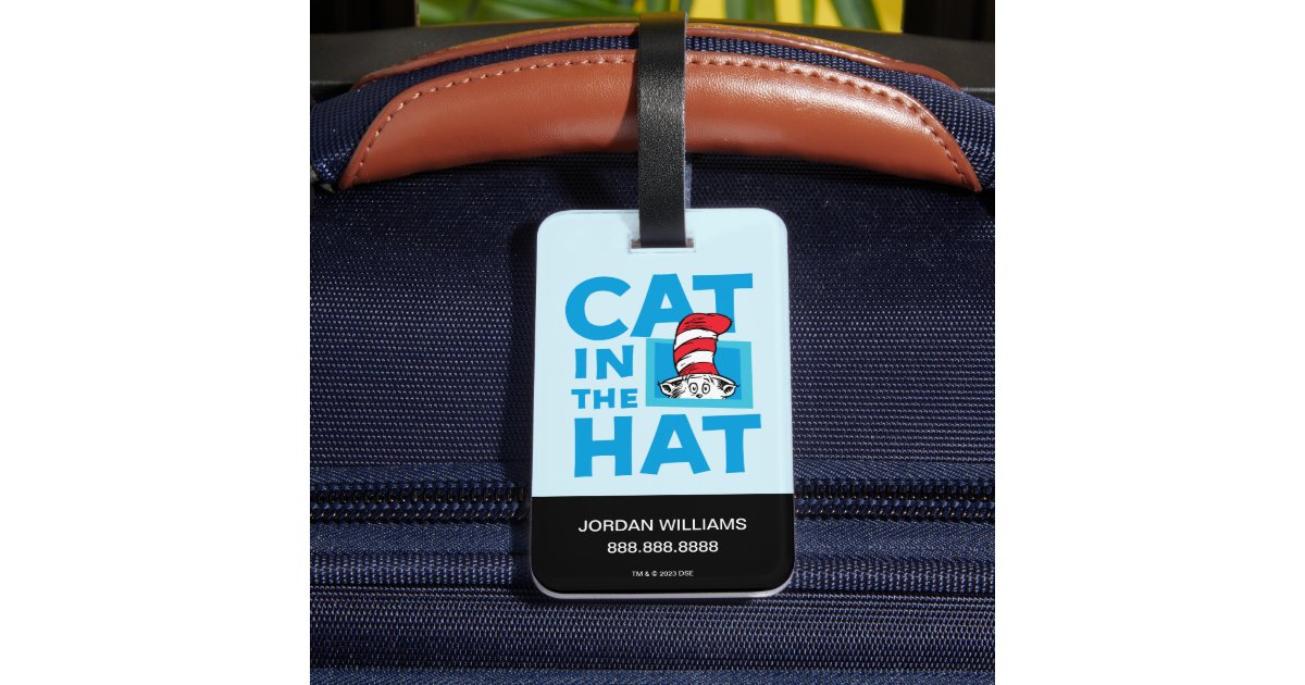 Dr. Seuss | Cat in the Hat Logo Luggage Tag | Zazzle