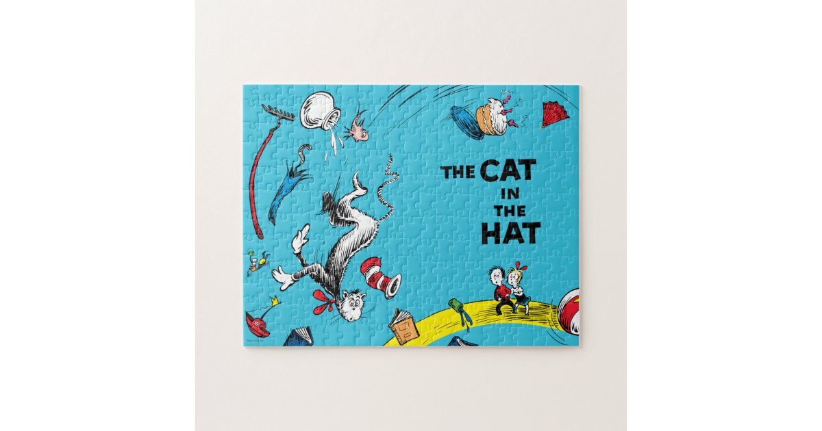 Dr. Seuss Cat in the Hat Scene Jigsaw Puzzle | Zazzle