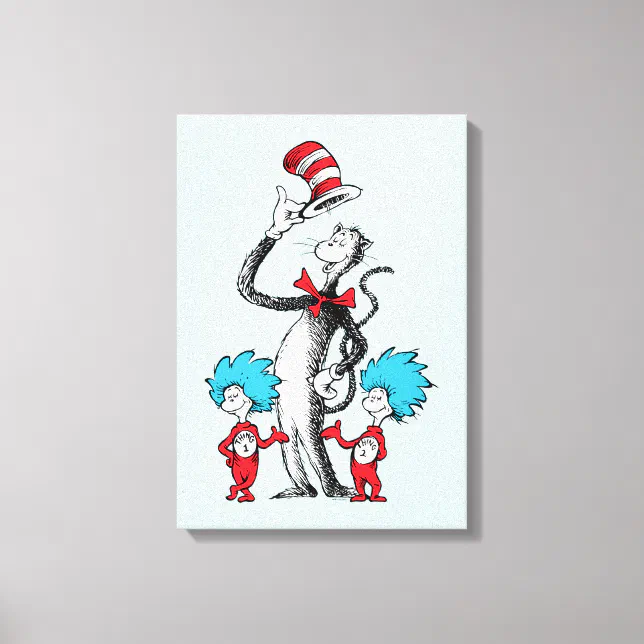 Dr. Seuss | Cat in the Hat, Thing One & Thing Two Canvas Print | Zazzle