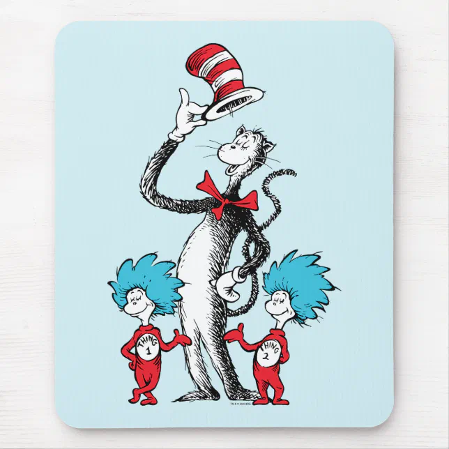 Dr. Seuss | Cat in the Hat, Thing One & Thing Two Mouse Pad | Zazzle
