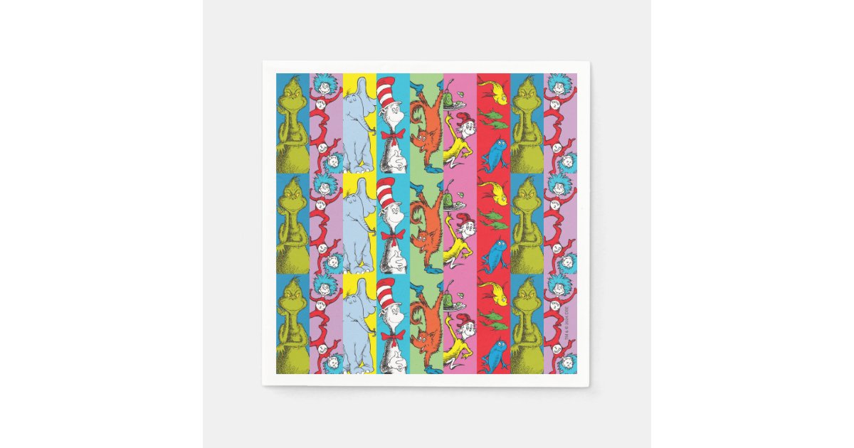 Dr. Seuss | Character Slice Napkins | Zazzle