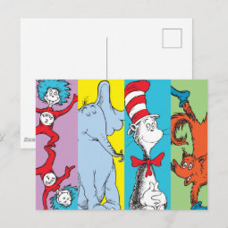 Dr. Seuss | Character Slice Postcard | Zazzle
