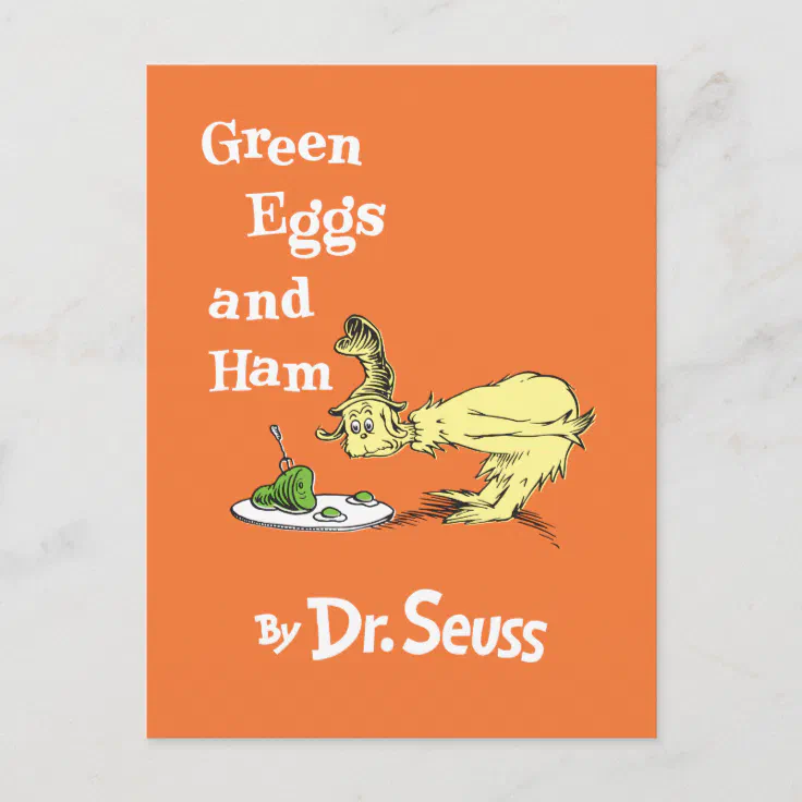 Dr. Seuss | Green Eggs and Ham Postcard | Zazzle