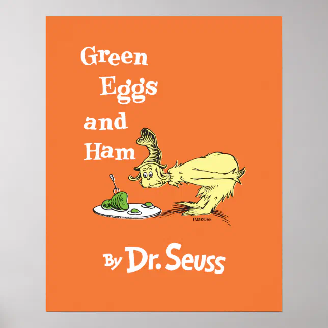 Dr. Seuss | Green Eggs and Ham Poster | Zazzle
