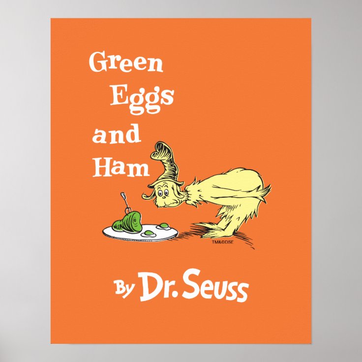 Dr. Seuss | Green Eggs and Ham Poster | Zazzle