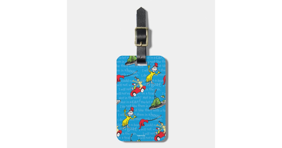 Dr. Seuss | Green Eggs And Ham Storybook Pattern Luggage Tag | Zazzle