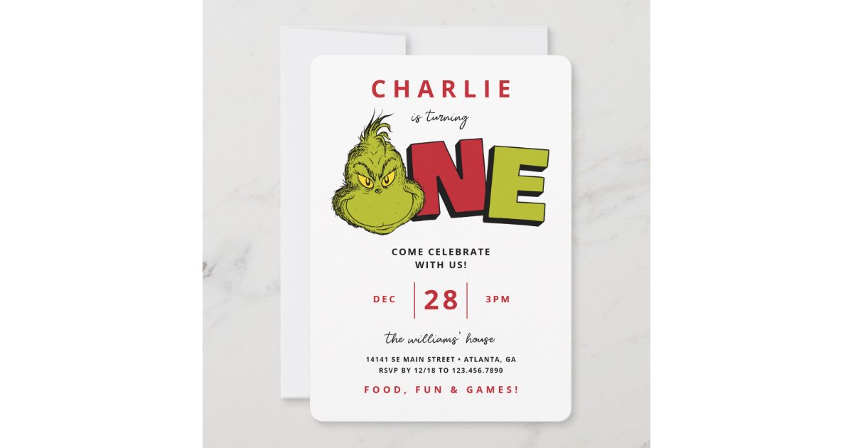 Dr. Seuss | Grinch 1st Birthday | Zazzle