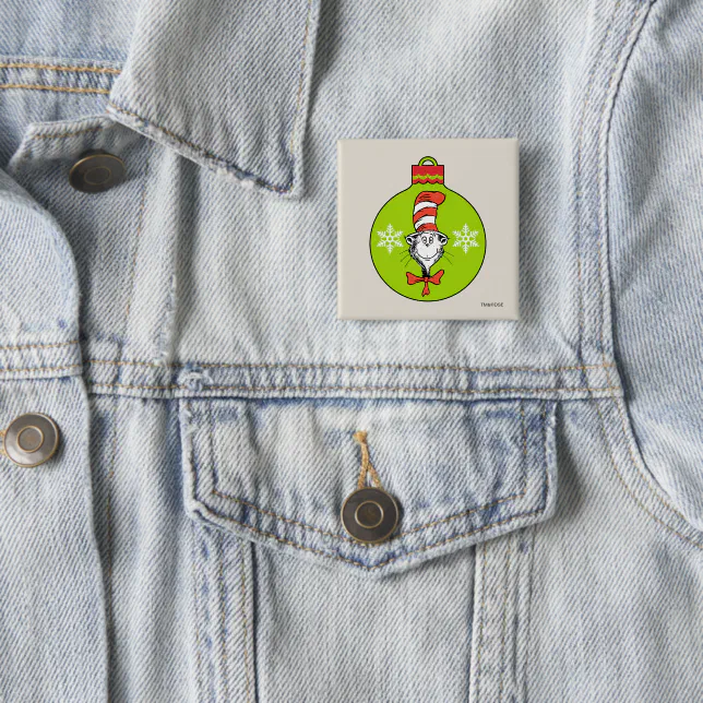 Dr. Seuss | Grinch | Cat in the Hat Ornament Pinback Button | Zazzle