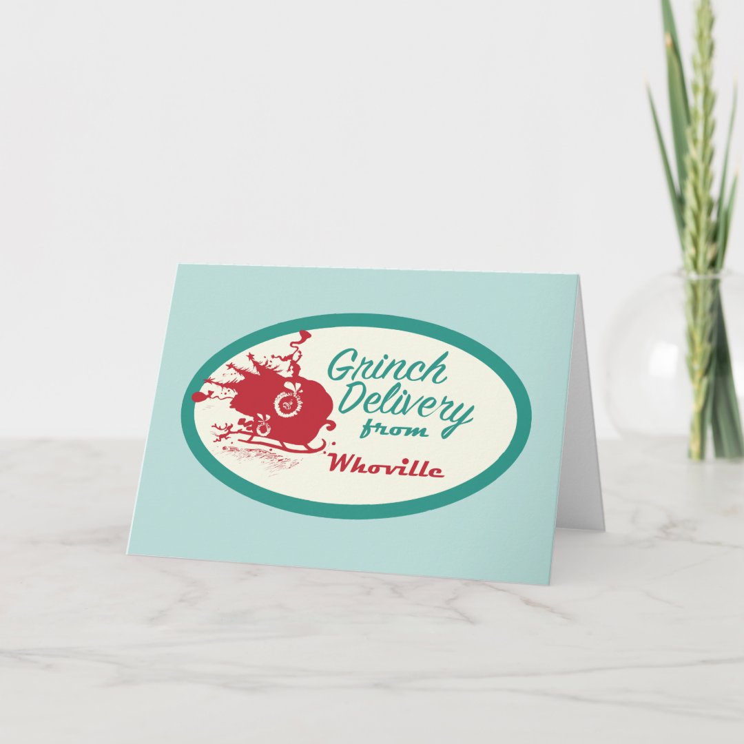 Dr. Seuss | Grinch Delivery from Who-ville Holiday Card | Zazzle
