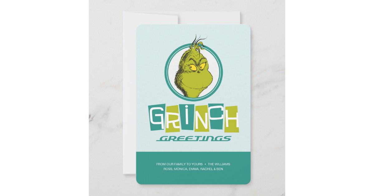Dr. Seuss | Grinch Greetings Card | Zazzle