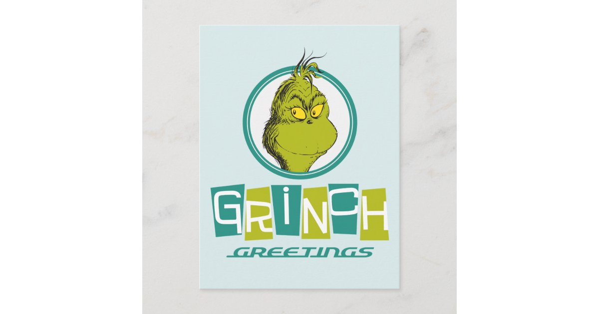 Dr. Seuss | Grinch Greetings Postcard | Zazzle