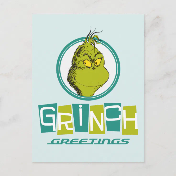Dr. Seuss | Grinch Greetings Postcard | Zazzle