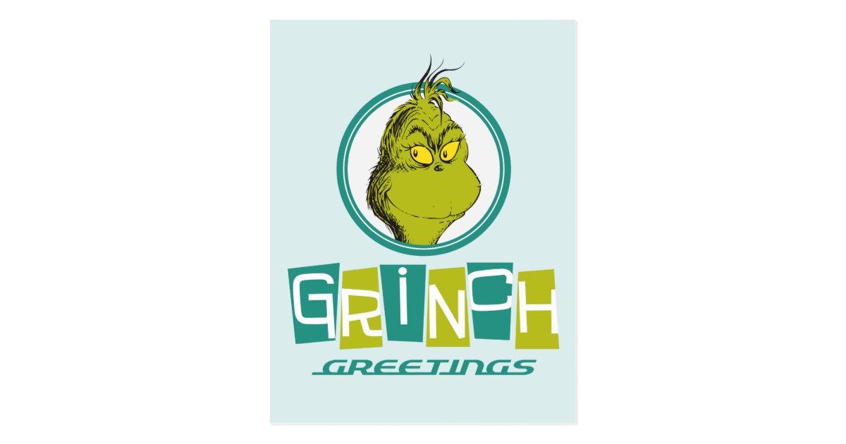 Dr. Seuss | Grinch Greetings Postcard | Zazzle.com