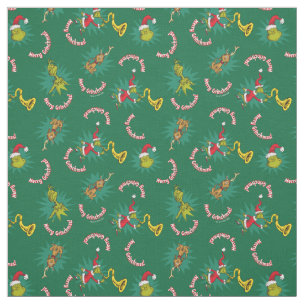 Grinch | Christmas Dot Pattern Fabric | Zazzle