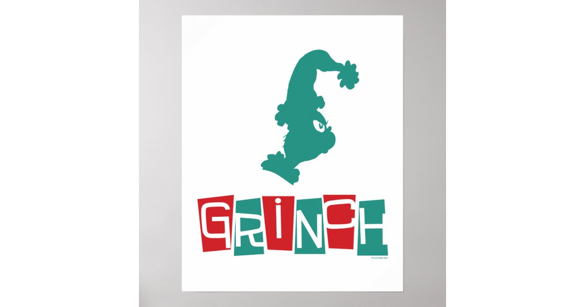 Dr. Seuss | Grinch - Red & Green Poster | Zazzle
