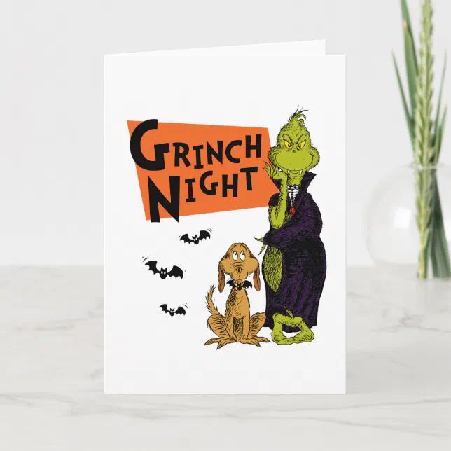 Dr. Seuss | Hallowen Grinch Night Graphic Card | Zazzle