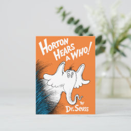 Dr. Seuss | Horton Hears A Who the Book Postcard | Zazzle