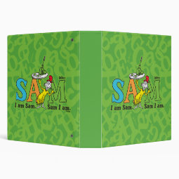 Dr. Seuss | I Am Sam. Sam I Am. 3 Ring Binder | Zazzle