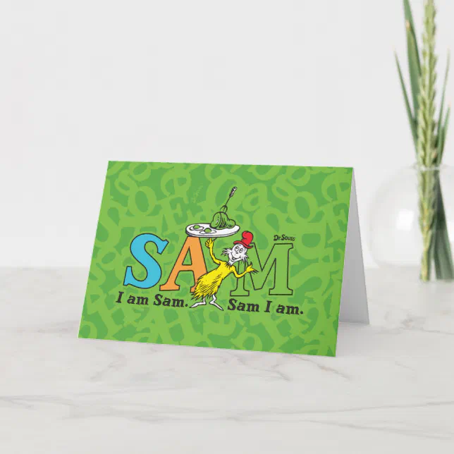 Dr. Seuss | I Am Sam. Sam I Am. Card | Zazzle