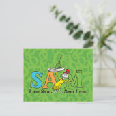 Dr. Seuss | I Am Sam. Sam I Am. Postcard | Zazzle