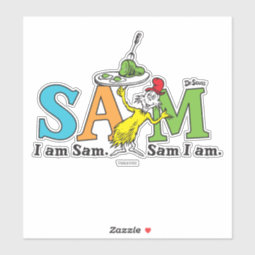 Dr. Seuss | I Am Sam. Sam I Am. Sticker | Zazzle