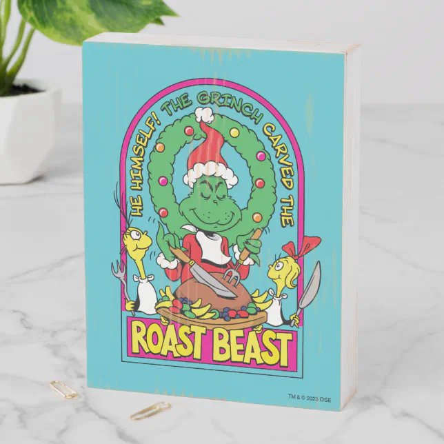 Dr. Seuss | Roast Beast Graphic Wooden Box Sign | Zazzle