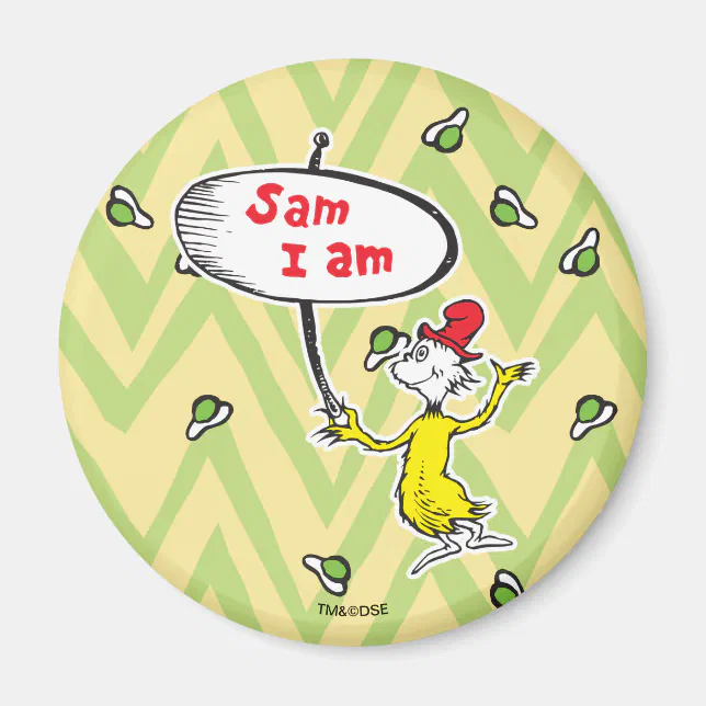 Dr. Seuss | Sam-I-Am Holding Sign Magnet | Zazzle