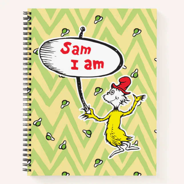 Dr. Seuss | Sam-I-Am Holding Sign Notebook | Zazzle