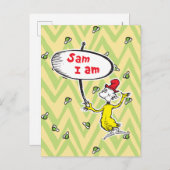 Dr. Seuss | Sam-I-Am Holding Sign Postcard | Zazzle