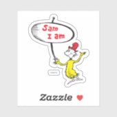Dr. Seuss | Sam-I-Am Holding Sign Sticker | Zazzle
