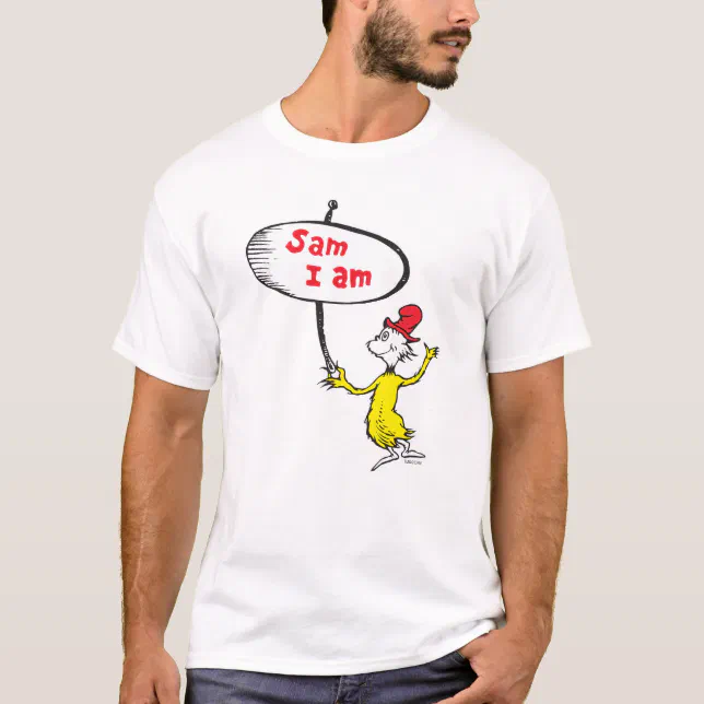 Dr. Seuss | Sam-I-Am Holding Sign T-Shirt | Zazzle