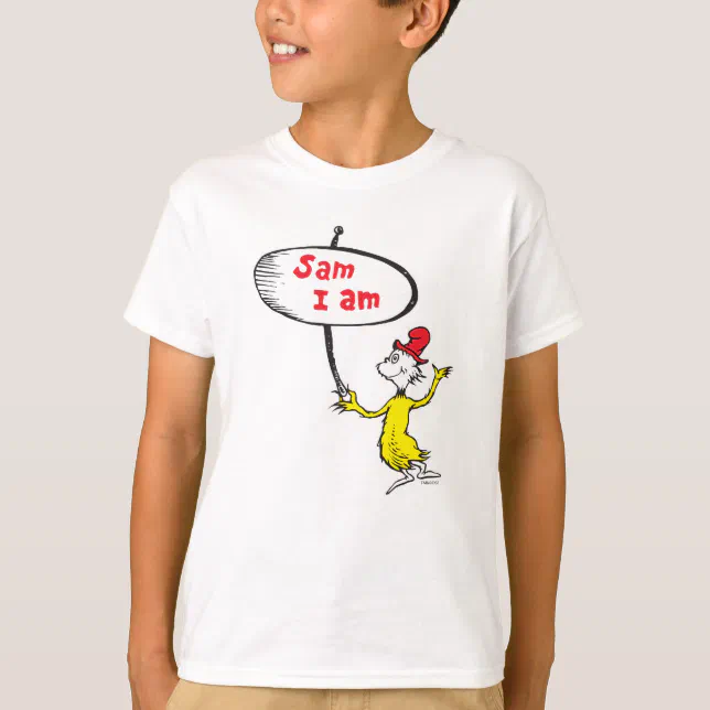 Dr. Seuss | Sam-I-Am Holding Sign T-Shirt | Zazzle