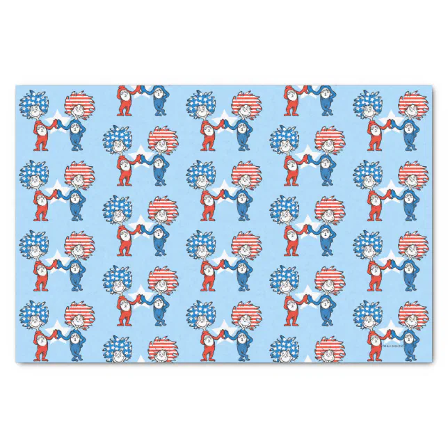 Dr. Seuss | Thing One Thing Two Patriotic Graphic Tissue Paper | Zazzle