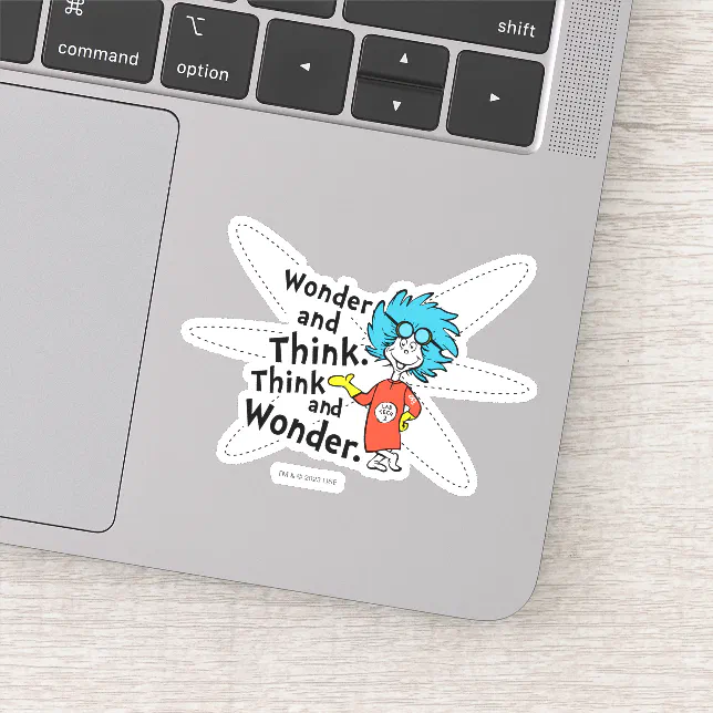 Dr. Seuss | Wonder and Think. Think and Wonder. Sticker | Zazzle