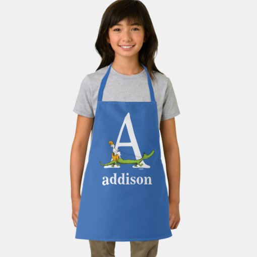 Dr. Seuss's ABC: Letter A - White | Add Your Name Apron | Zazzle