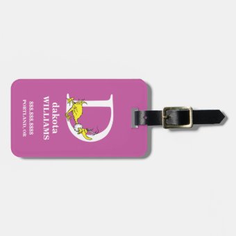 Dr. Seuss's ABC: Letter D - White | Add Your Name Luggage Tag | Zazzle