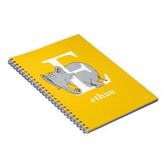 Dr. Seuss's ABC: Letter E - White | Add Your Name Notebook | Zazzle