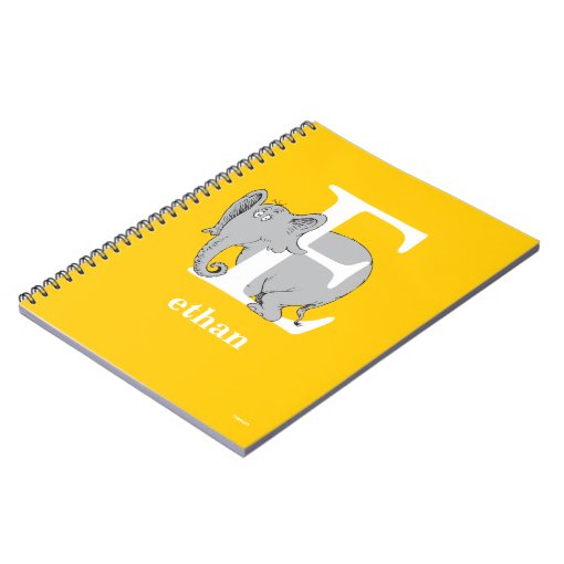 Dr. Seuss's ABC: Letter E - White | Add Your Name Notebook | Zazzle