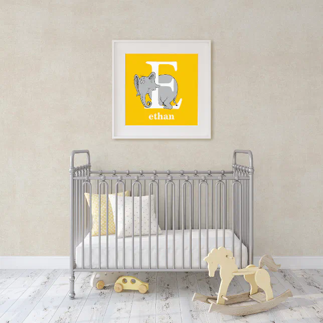 Dr. Seuss's ABC: Letter E - White | Add Your Name Poster | Zazzle