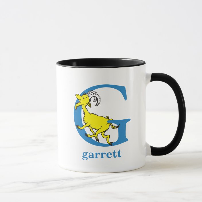 Dr. Seuss's ABC: Letter G - Blue | Add Your Name Mug | Zazzle.com