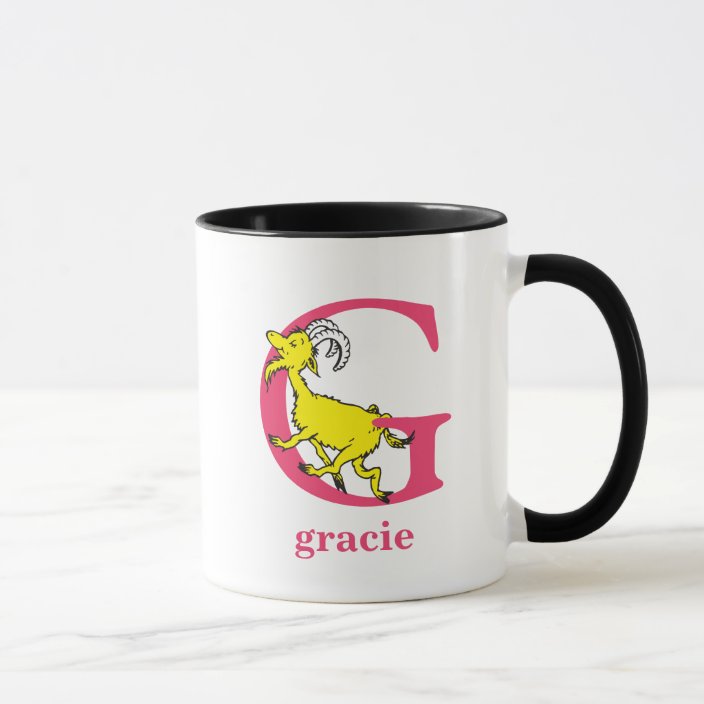 Dr. Seuss's ABC: Letter G - Pink | Add Your Name Mug | Zazzle.com