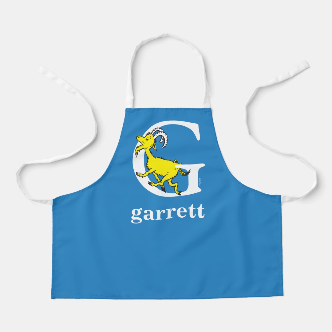 Dr. Seuss's ABC: Letter G - White | Add Your Name Apron | Zazzle