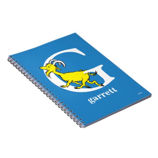Dr. Seuss's ABC: Letter G - White | Add Your Name Notebook | Zazzle