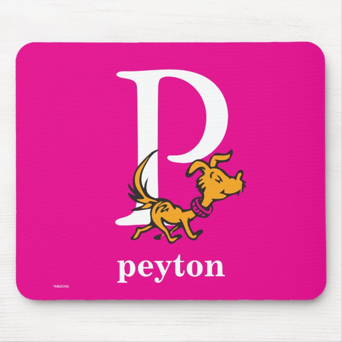 Dr. Seuss's ABC: Letter P - White | Add Your Name Mouse Pad | Zazzle.com