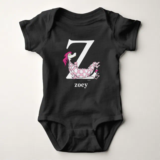 Dr. Seuss's ABC: Letter Z - White | Add Your Name Baby Bodysuit | Zazzle