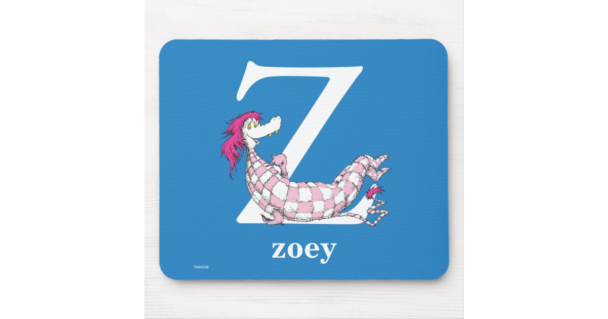 Dr. Seuss's ABC: Letter Z - White | Add Your Name Mouse Pad | Zazzle