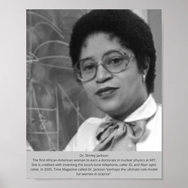 Dr. Shirley Jackson - African American Inventor Poster | Zazzle