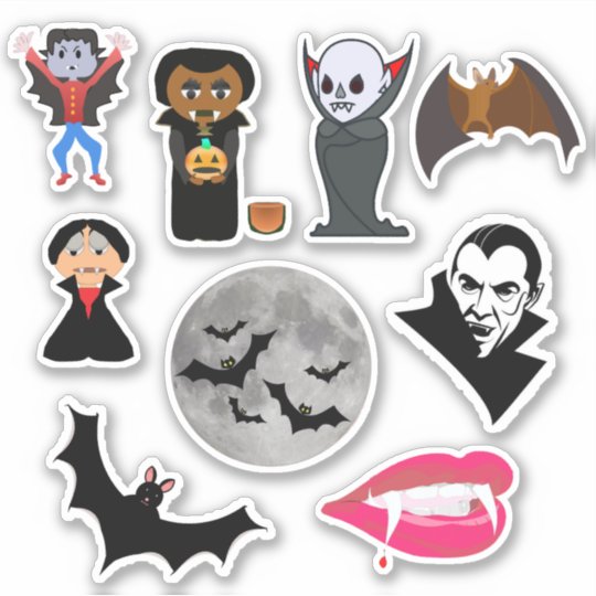 Dracula and Vampire Decal Sticker Sheets | Zazzle.com